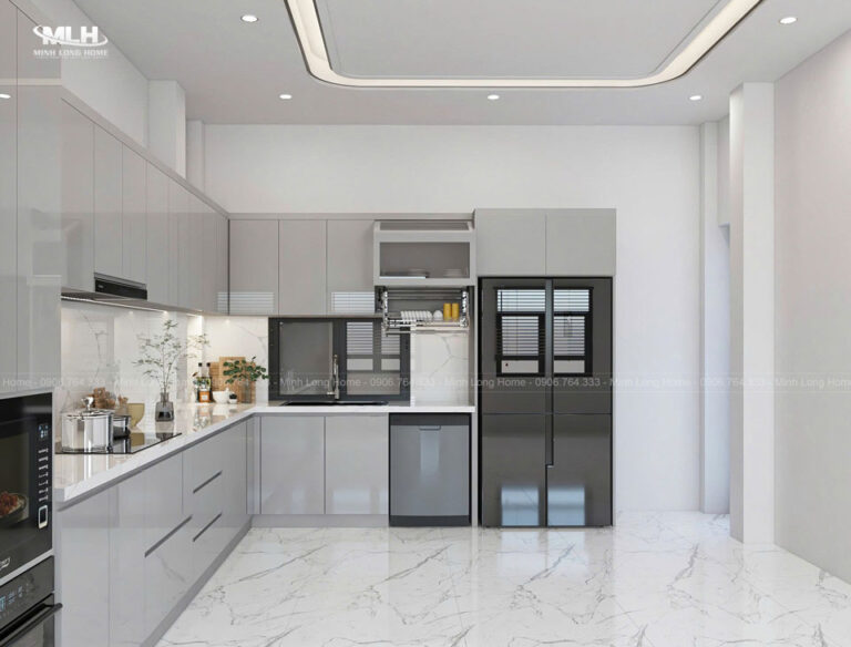 Kích thước tủ bếp chữ L đúng chuẩn nhất