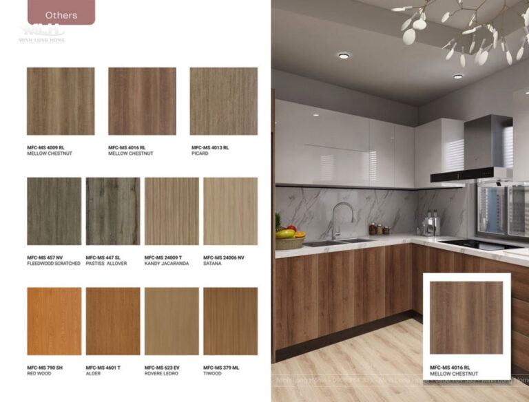 Bảng màu gỗ An Cường theo Catalogue 2026